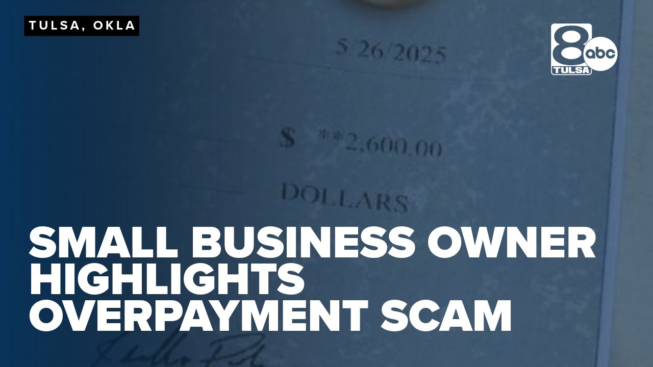 Small business owner raises awareness of overpayment scam - YouTube