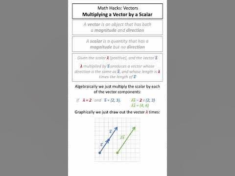 Math Hacks: Vectors - Multiplying Vectors by Scalars - YouTube