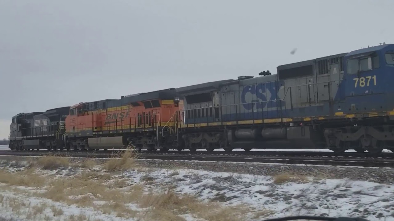 Norfolk Southern Train chasing OLD route 36 west of Decatur Illinois ...
