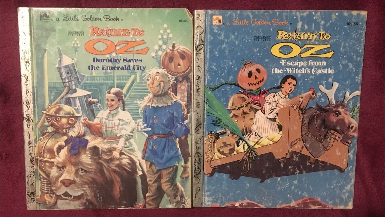 Return to OZ Vintage Little Golden Books- A Look inside & Review - YouTube