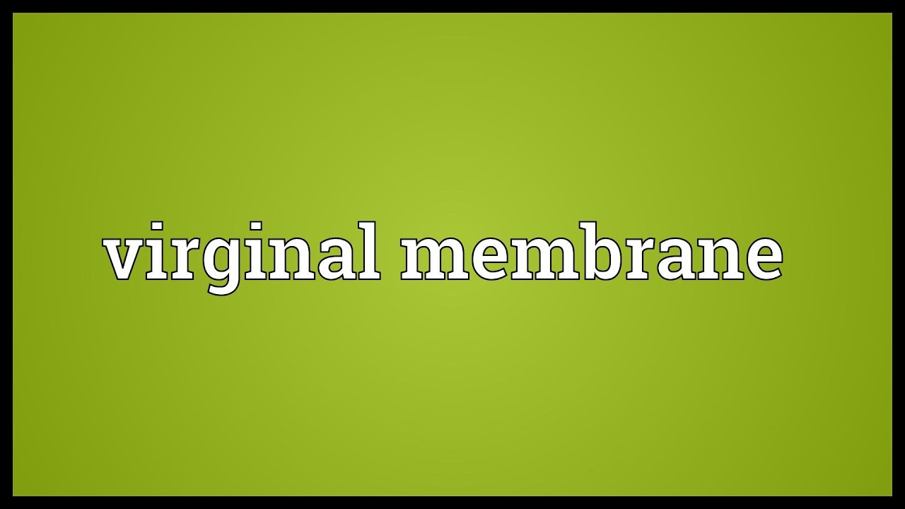 Virginal membrane Meaning - YouTube
