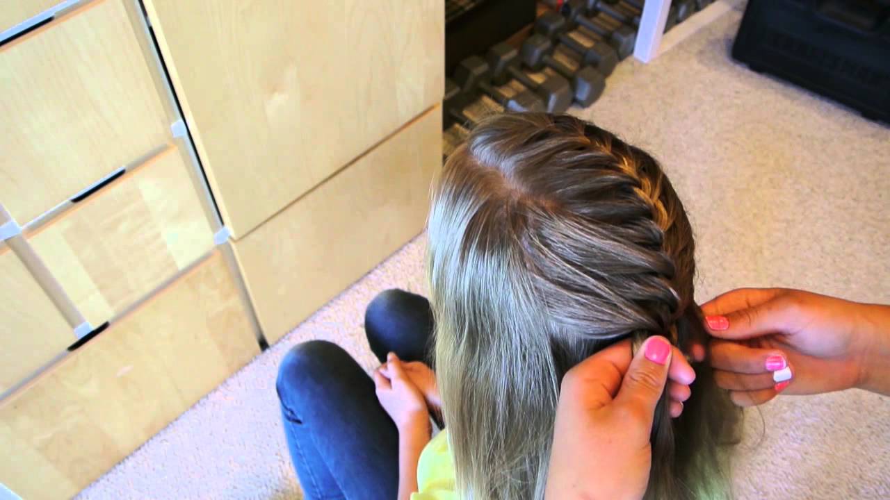 Diagonal French Braid - YouTube