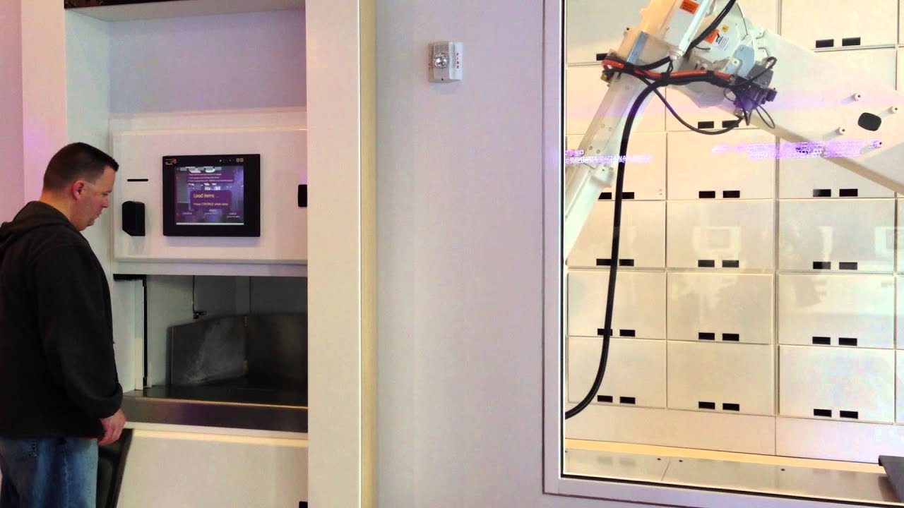 Yotel New York Luggage Robot - YouTube