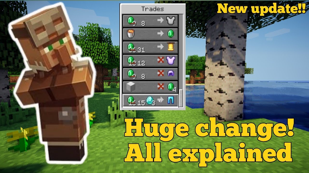 Huge change in villagers in Minecraft new update || Minecraft new ...
