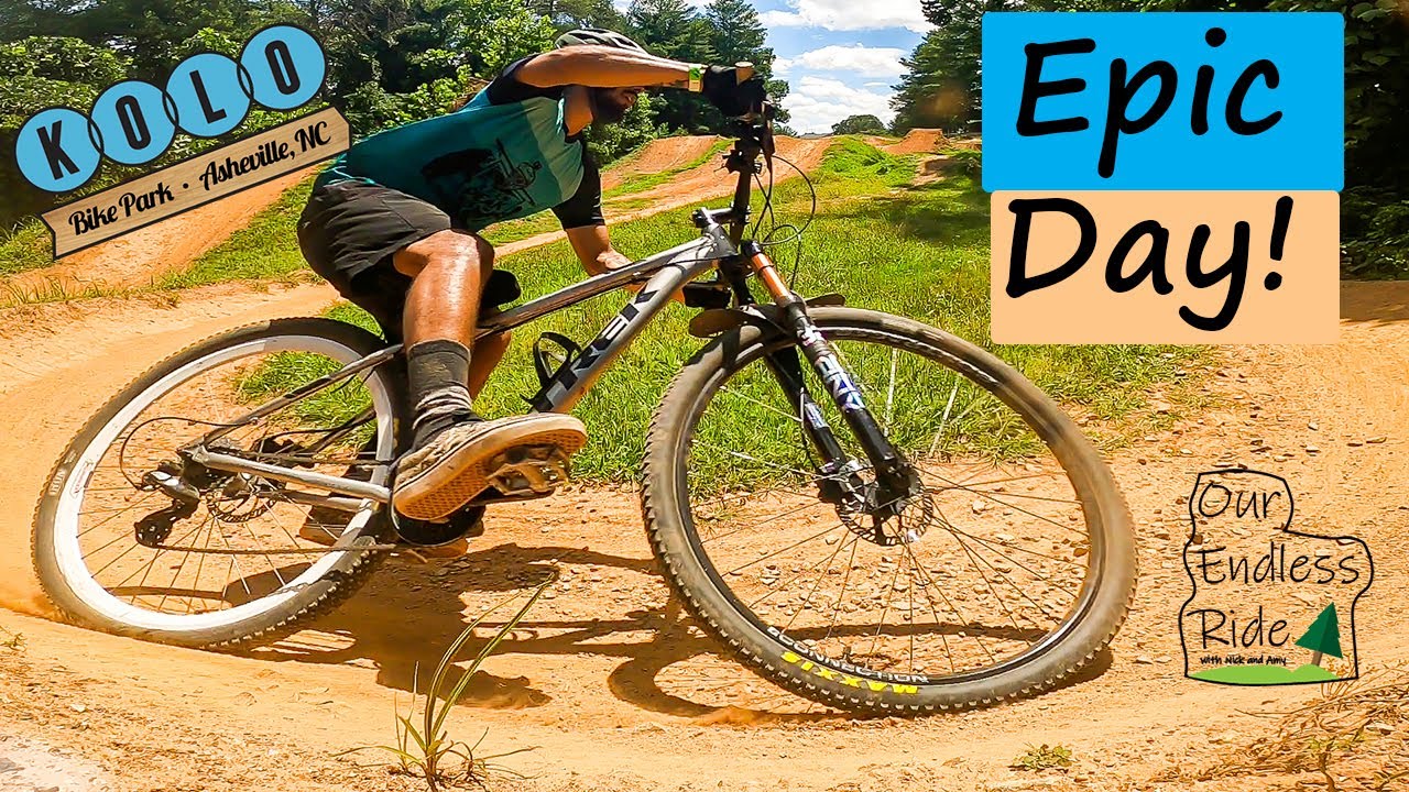 First time at KOLO bike park!!! Asheville, NC - YouTube