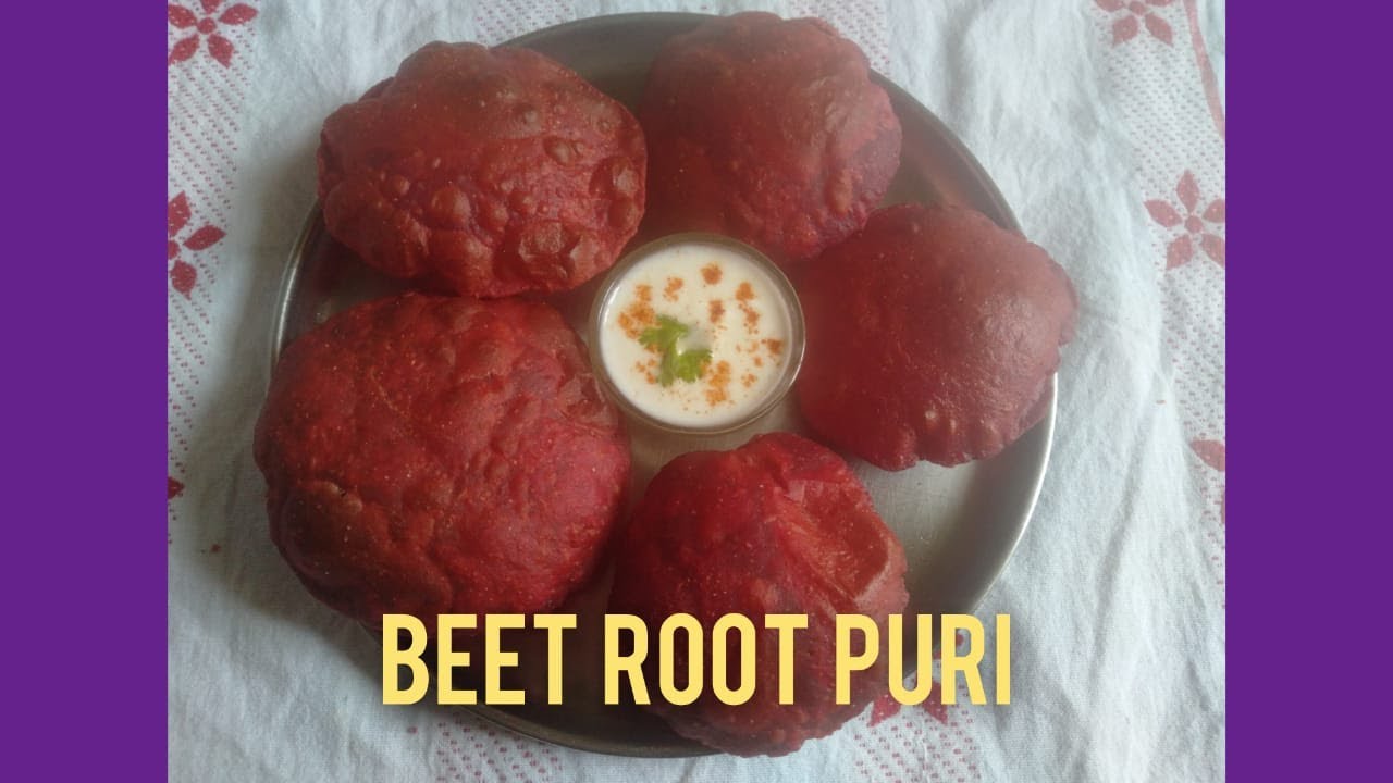 Beetroot Puri | Chukandar puri | how to make beetroot puri healthy ...