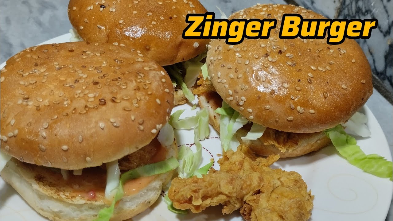 Zinger Burger Recipe|Super Easy Super Delicious Zinger Burger|Cooking ...