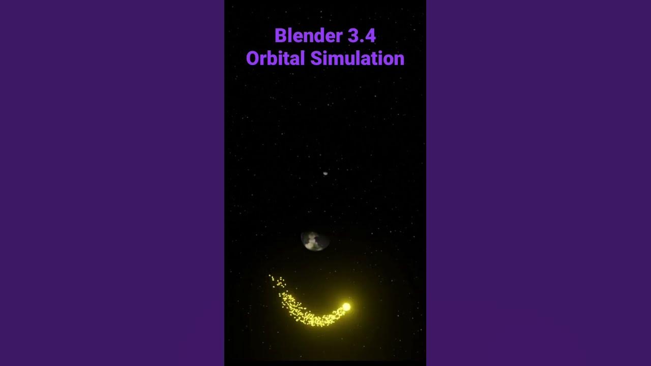 Blender 3.4 orbital simulation with geometry nodes Obeys Kepler’s laws ...