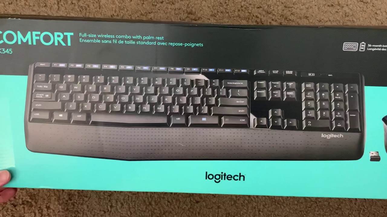 Logitech Comfort MK345 鍵盤 - YouTube