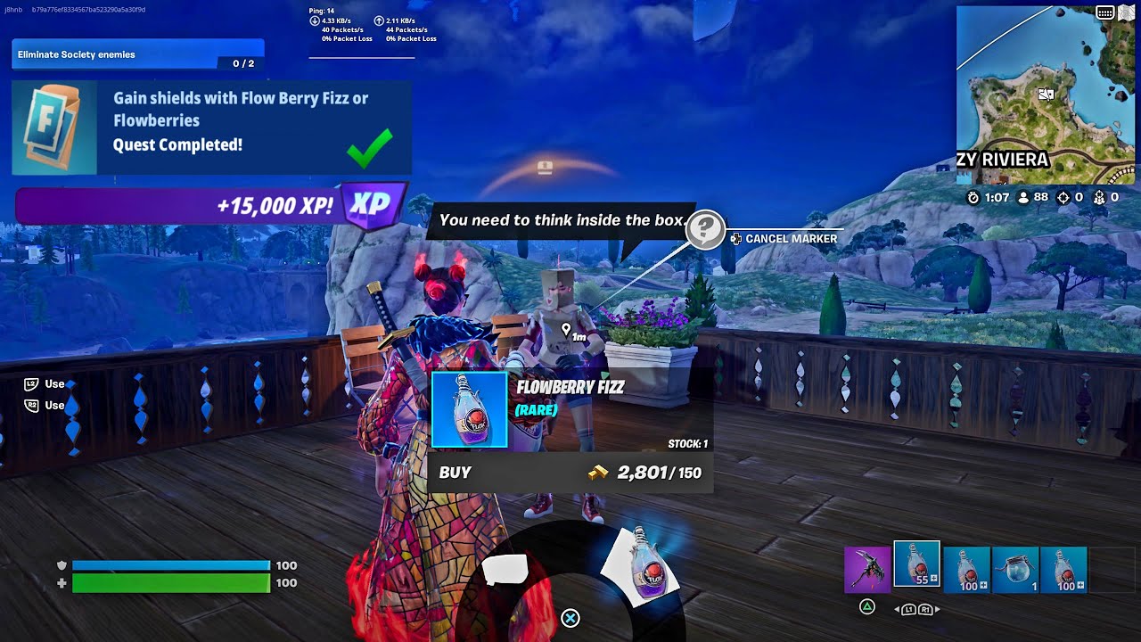 Fortnite - Gain Shields From Flowberry Fizz Or Flowberries (WEEK 9 ...