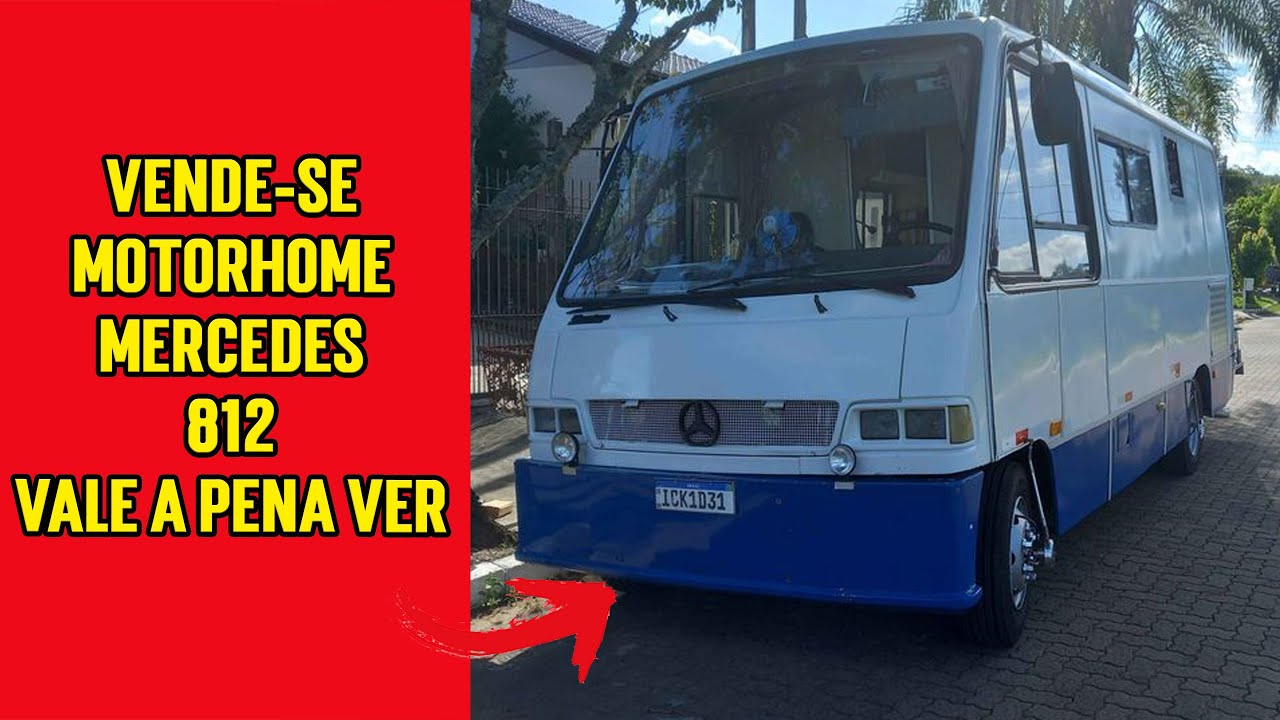 MOTORHOME MERCEDES BENZ 812 À VENDA VALE A PENA VER - YouTube