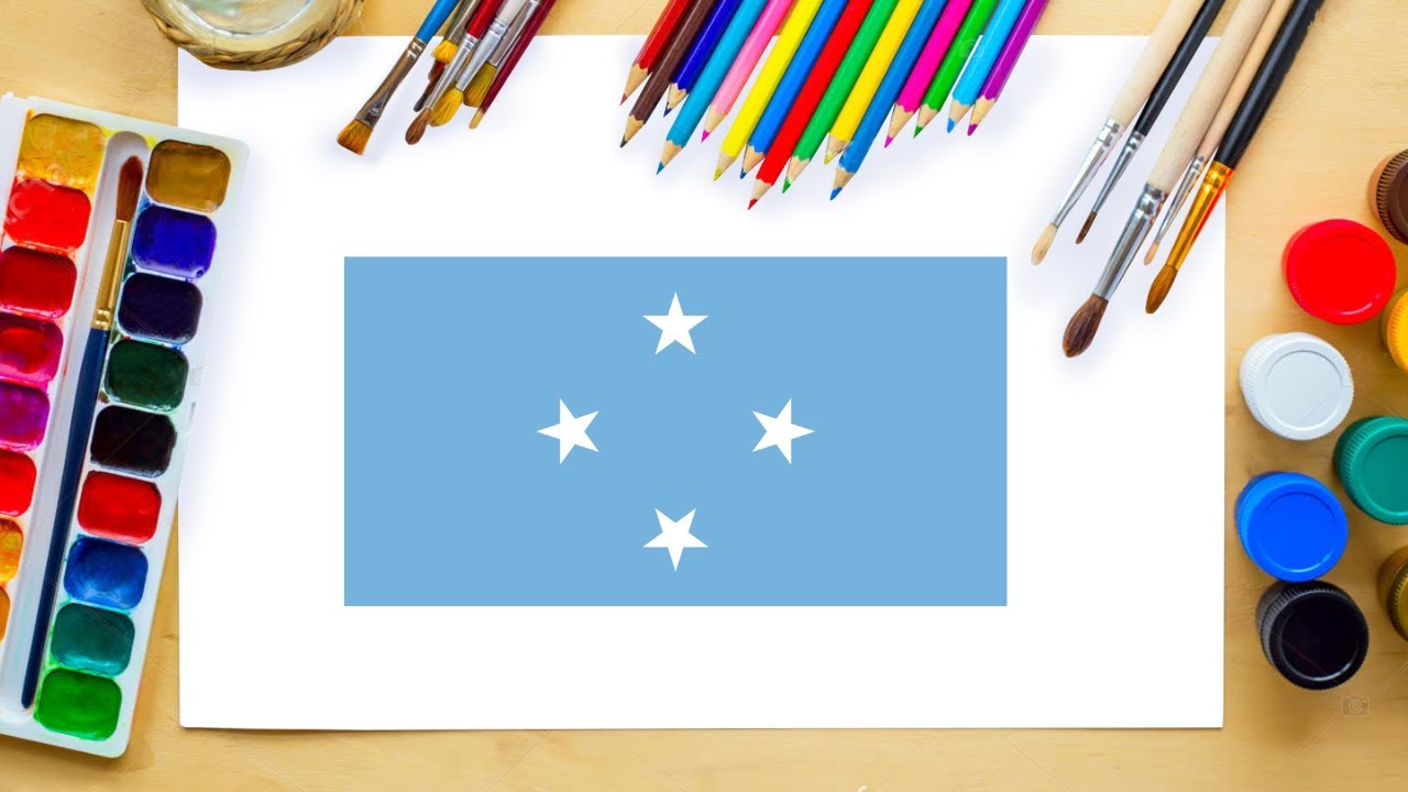Micronesia flag drawing easy | National Flag of Micronesia - YouTube