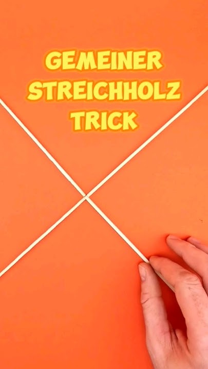 Schaffst du den gemeinen Streichholz Trick - YouTube