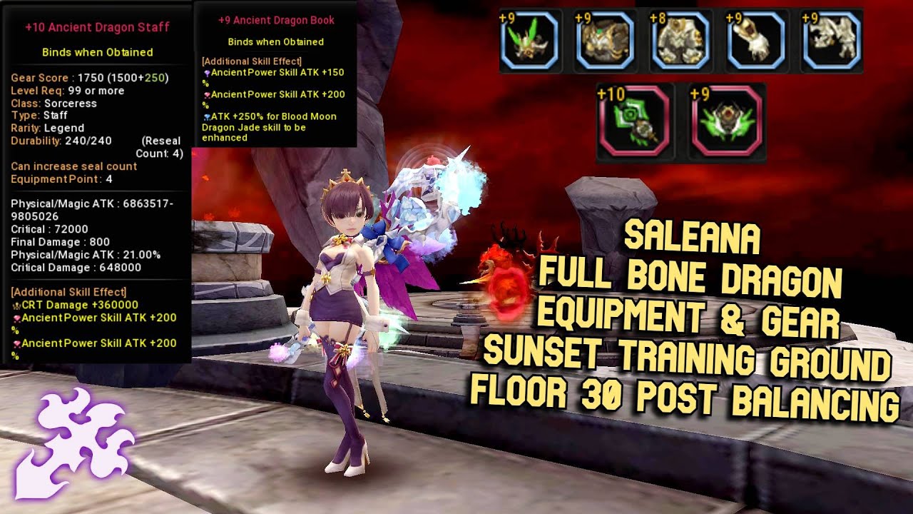 Saleana Full Bone Dragon Gear Sunset Training Ground F30 Post Balancing ...