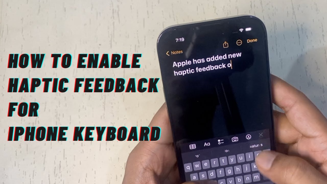 How to enable haptic Feedback in iPhone keyboard - YouTube