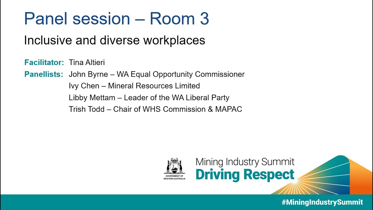 Panel 6 - Inclusive and diverse workplaces - YouTube