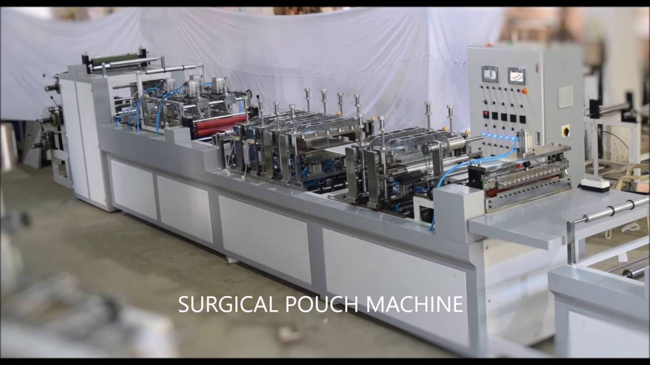 SURGICAL POUCH MACHINE - YouTube