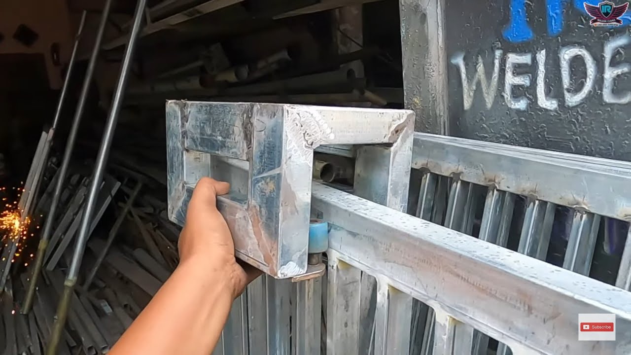 CARA membuat rel atas pintu sliding virall - YouTube