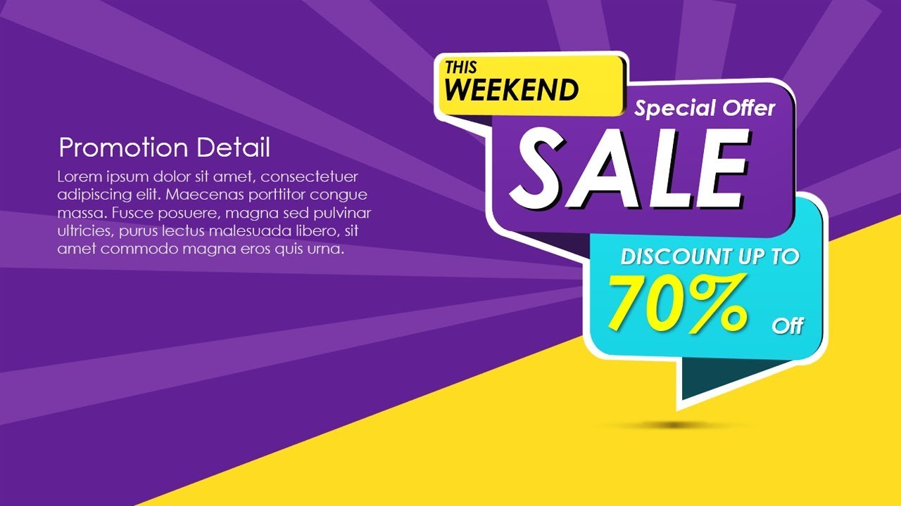 Make Animated Discount Sale Poster and convert to video file in ...