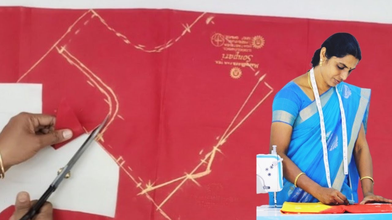 simple blouse cutting for beginners | easy blouse cutting in Tamil ...