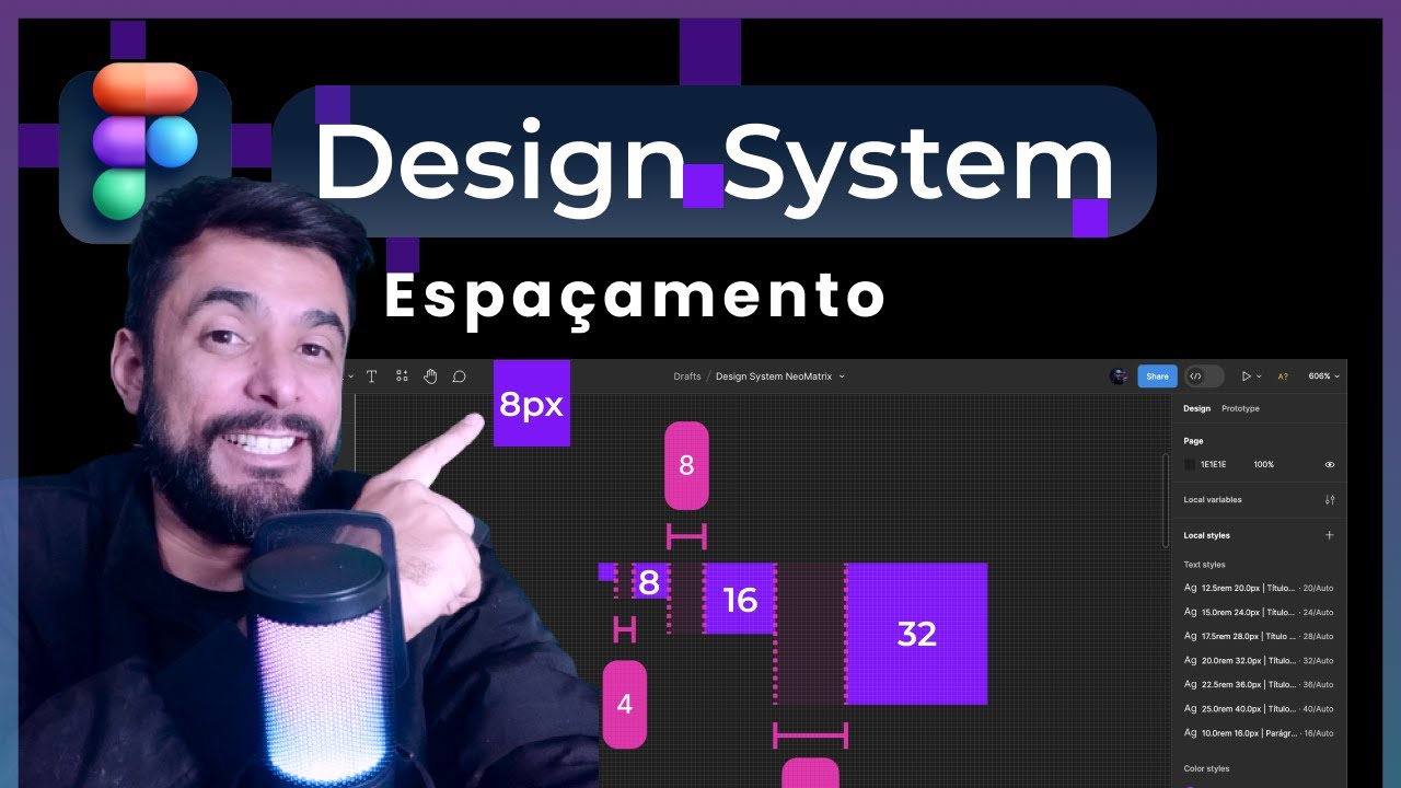 Curso Design System Figma - Aula 5 - Magia dos 8 Pixels: Como Utilizar ...
