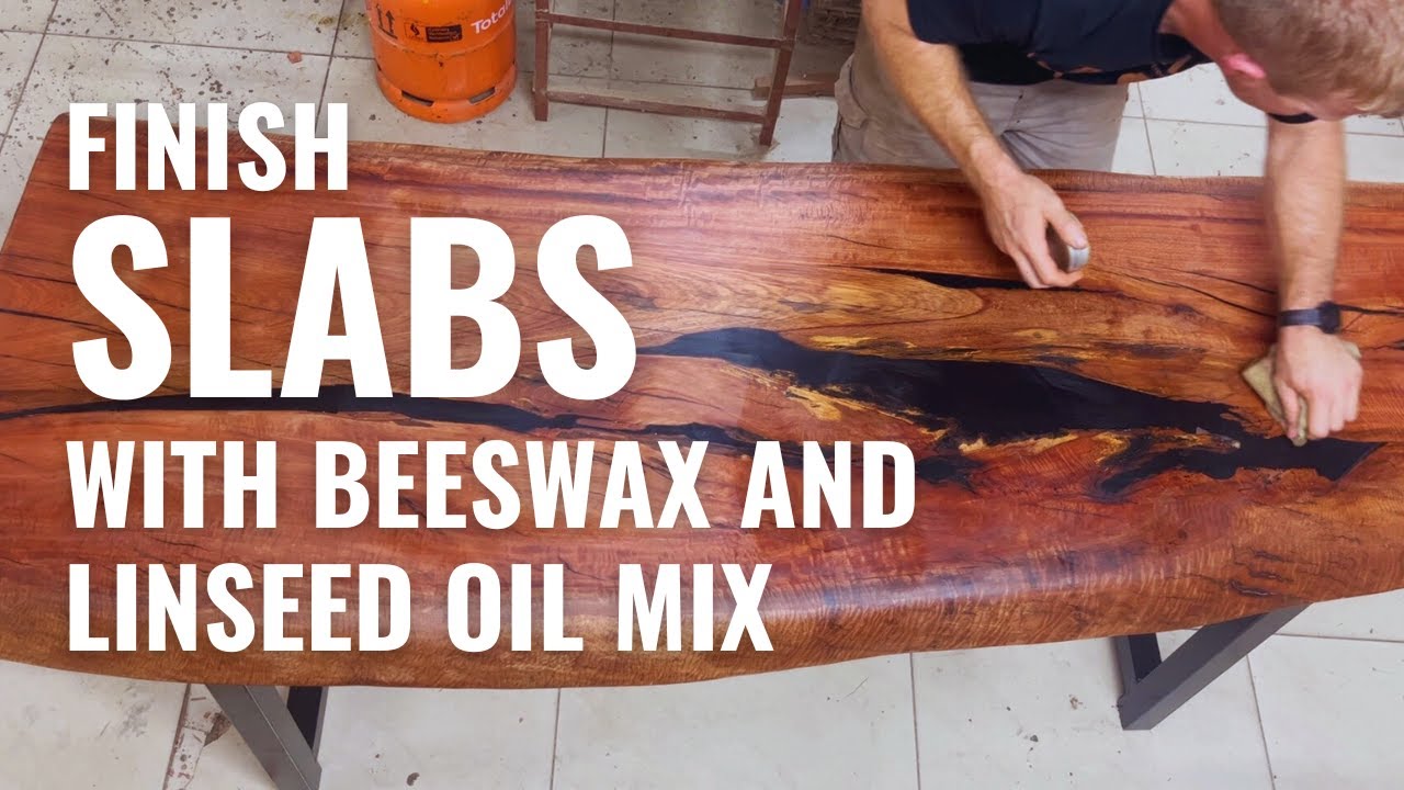 Using a beeswax and linseed oil mix to BEAUTIFULLY finish epoxy resin ...