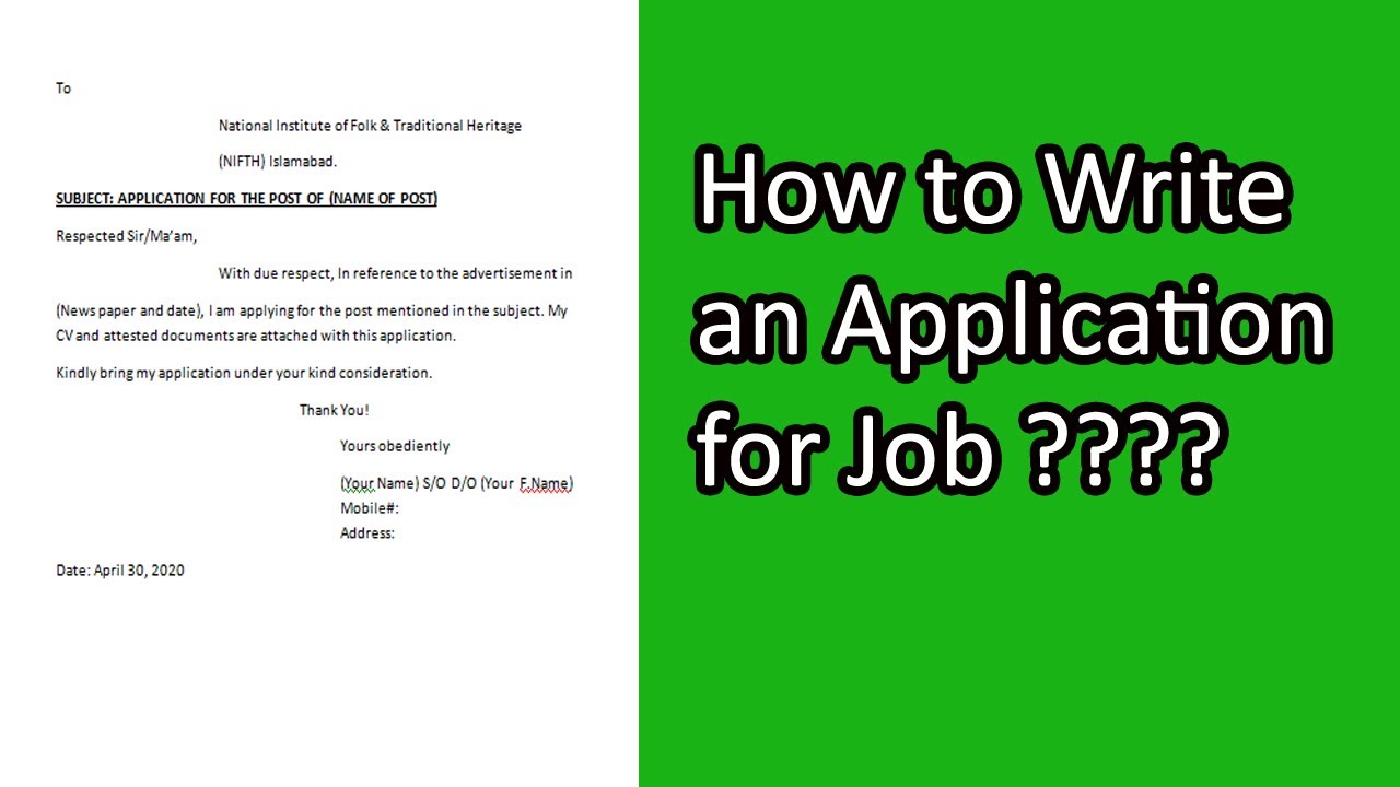 How To Write An Application For Job Job Sample Letter YouTube how-to-write-an-application-for-job-job-sample-letter-youtube