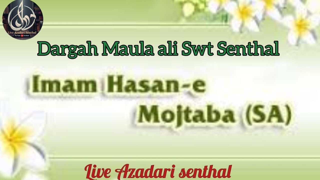 Live Jashan E Maula Hasan swt Senthal || Dargah maula ali swt - YouTube