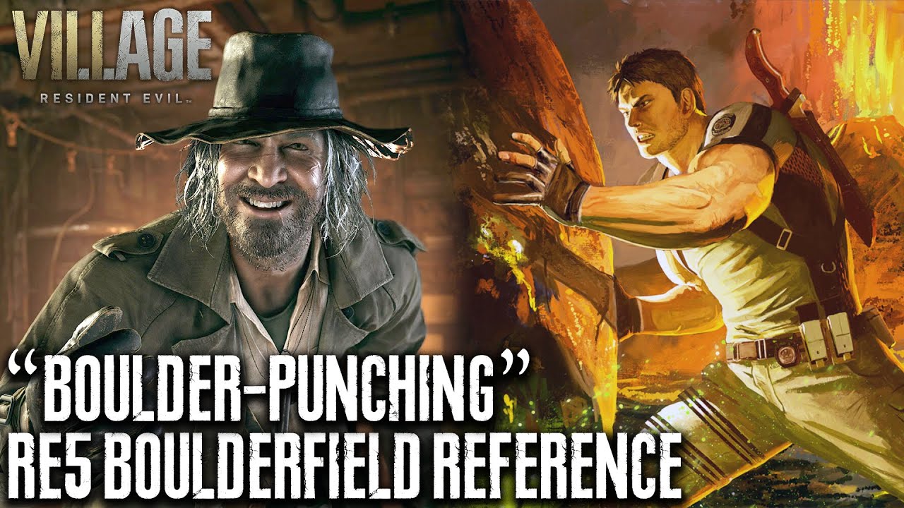 RESIDENT EVIL VILLAGE - "Boulder-Punching" RE5 Boulderfield Reference ...