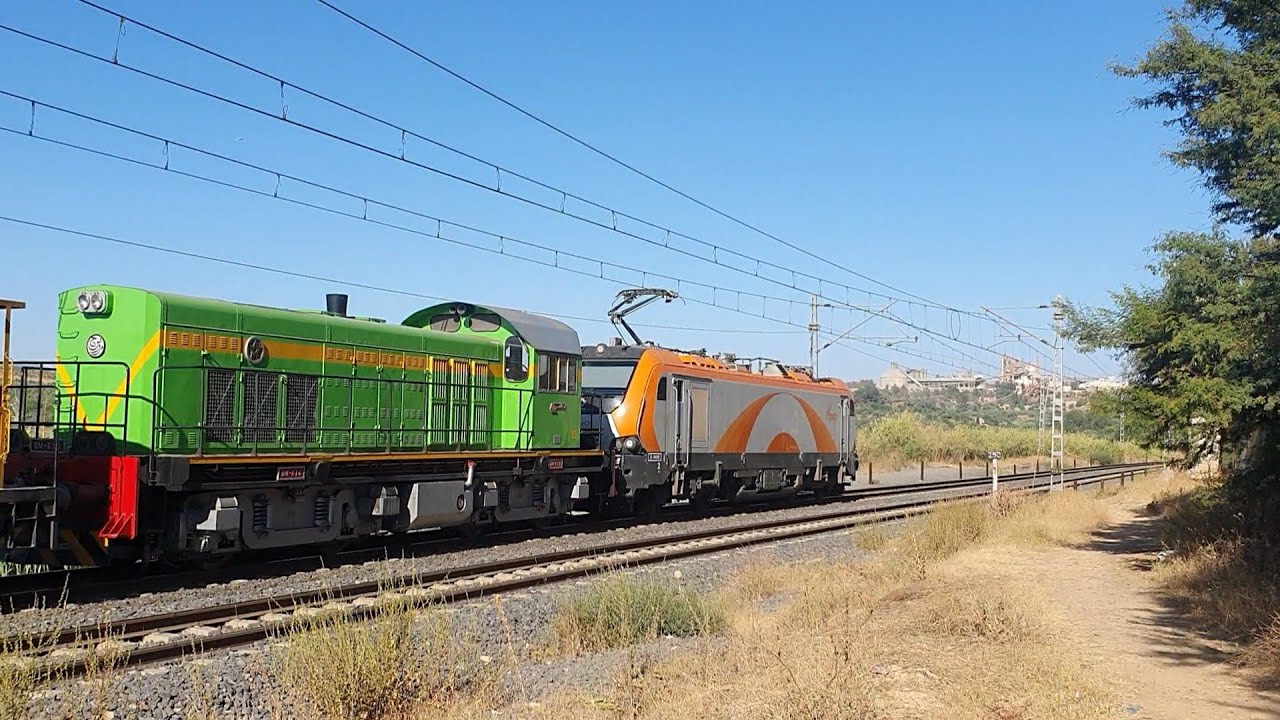 oncf morocco freight E 1454 + DM 616 AT meknes city 🇲🇦👋 ️فريط مغربي و ...