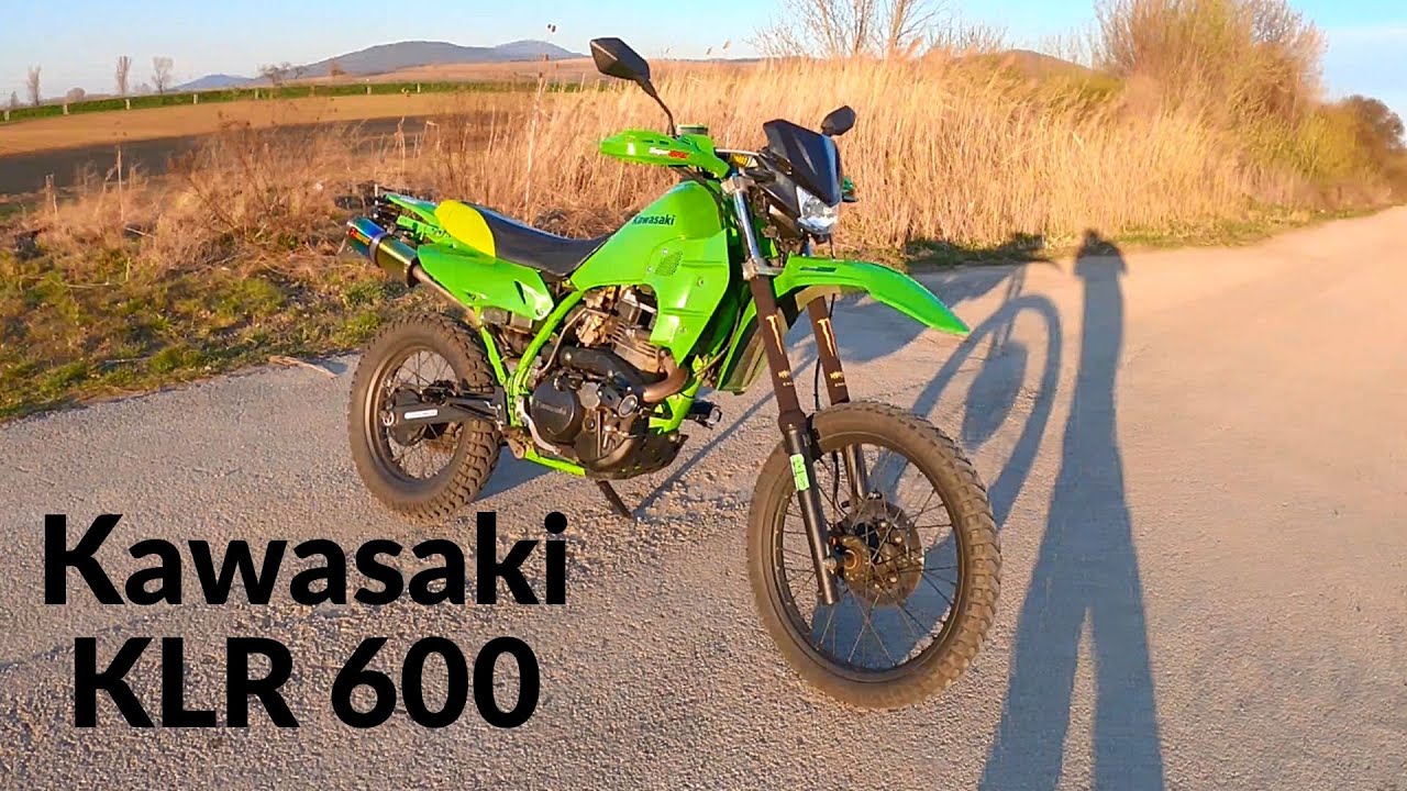 Kawasaki KLR 600 Walkaround ,Sound ,Acceleration 4K (Supermoto style ...