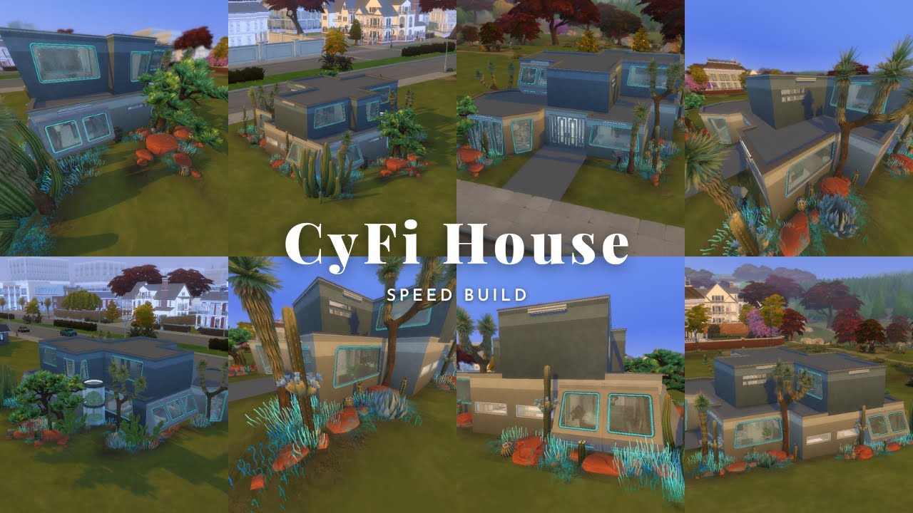 CyFi House: Part 6/Final - Exterior and Garden | The Sims 4 | Speed ...