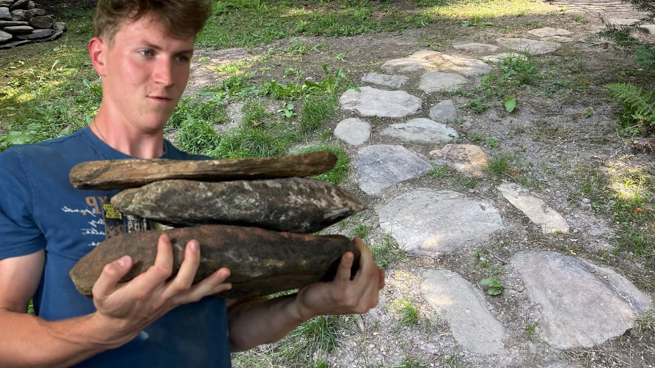He Built the Path Himself, He Collected Stones From the Stream ! - YouTube