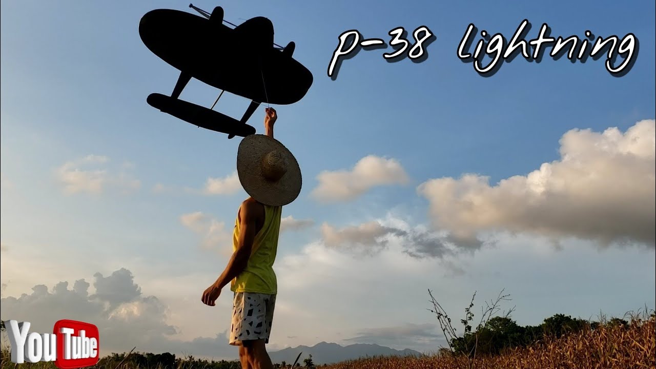 Ang pag lipad ng aking bagong saranggola | p-38 lightning kite. - YouTube