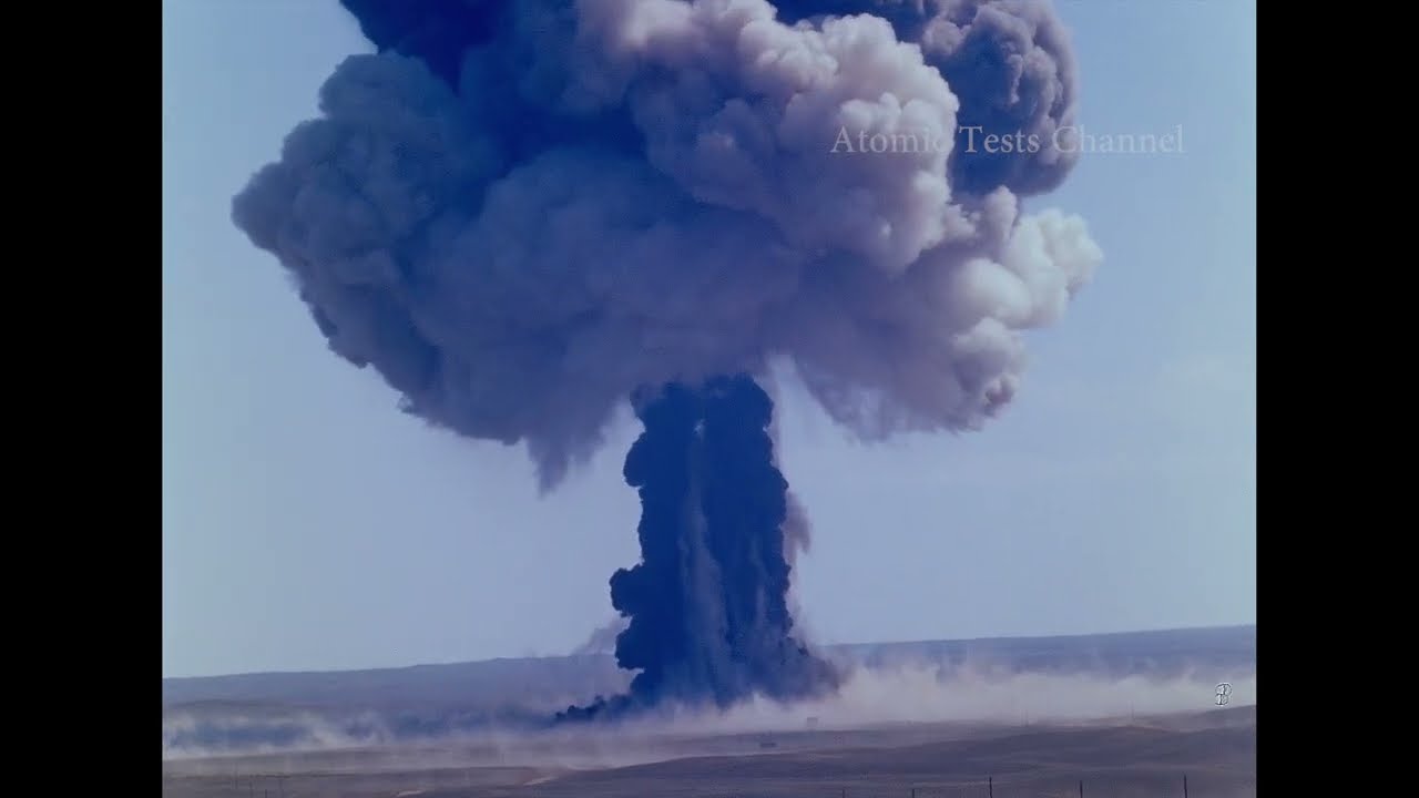 4K Canada & America U.S.A Experiment For A Testing Huge Mushroom Cloud ...