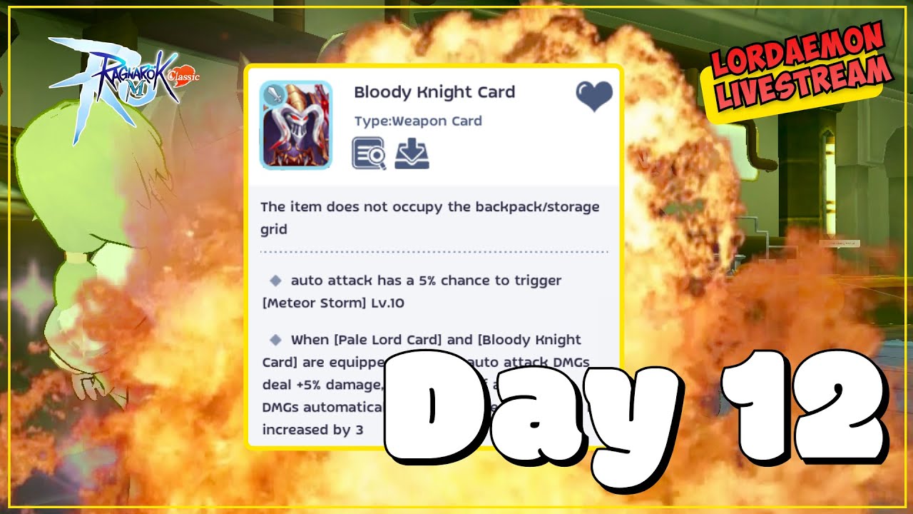 🔴 ID/EN - MELEDAGH BLOODY KNIGHT CARD!! - Ragnarok Mobile: Classic (Day ...