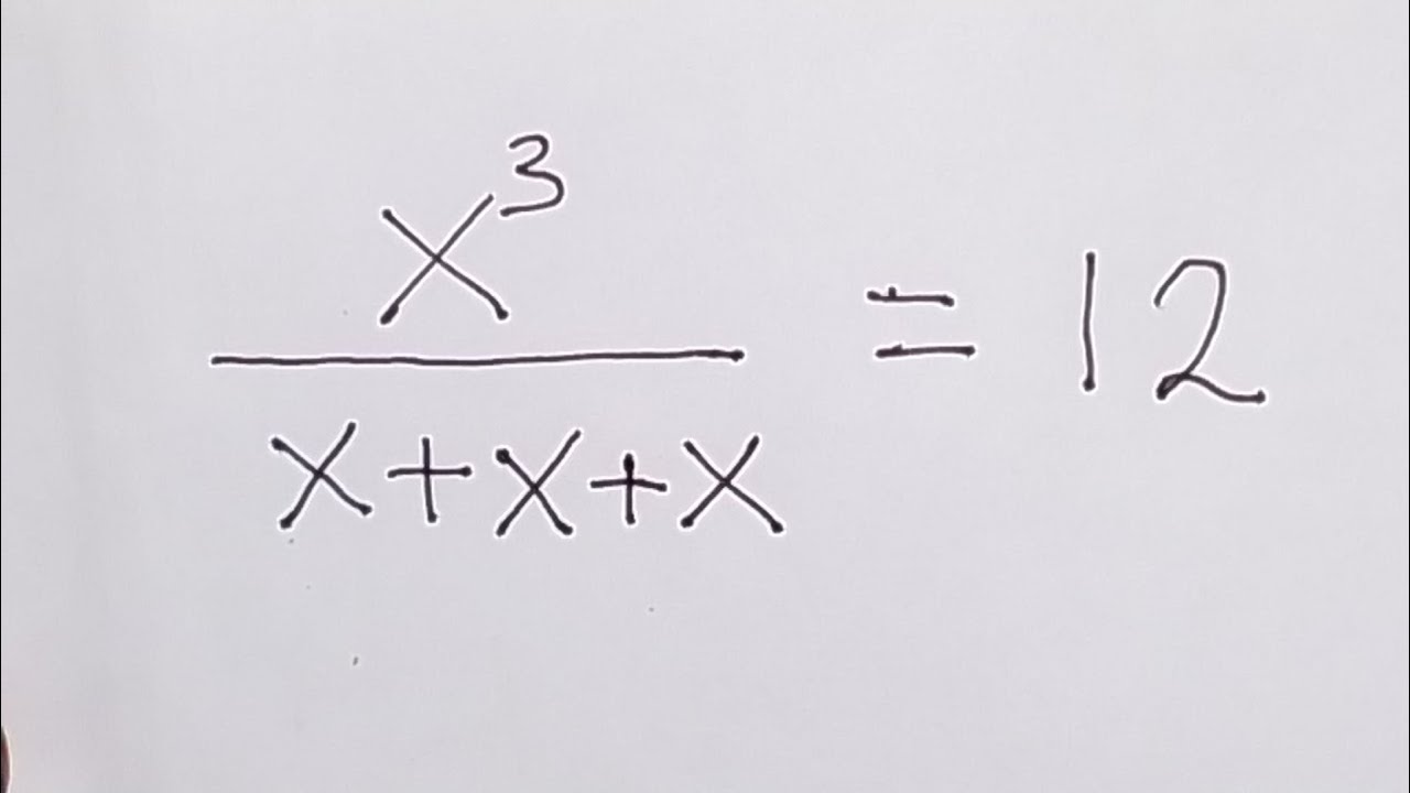 A Nice Algebra Equation | Basic Mathematics - YouTube