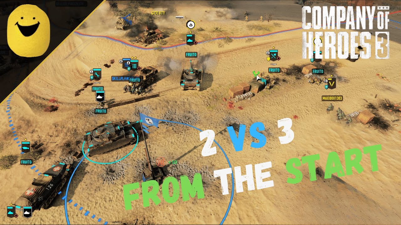 2 VS 3 FROM THE START - Company of Heroes 3 - 3vs3 Multiplayer ...
