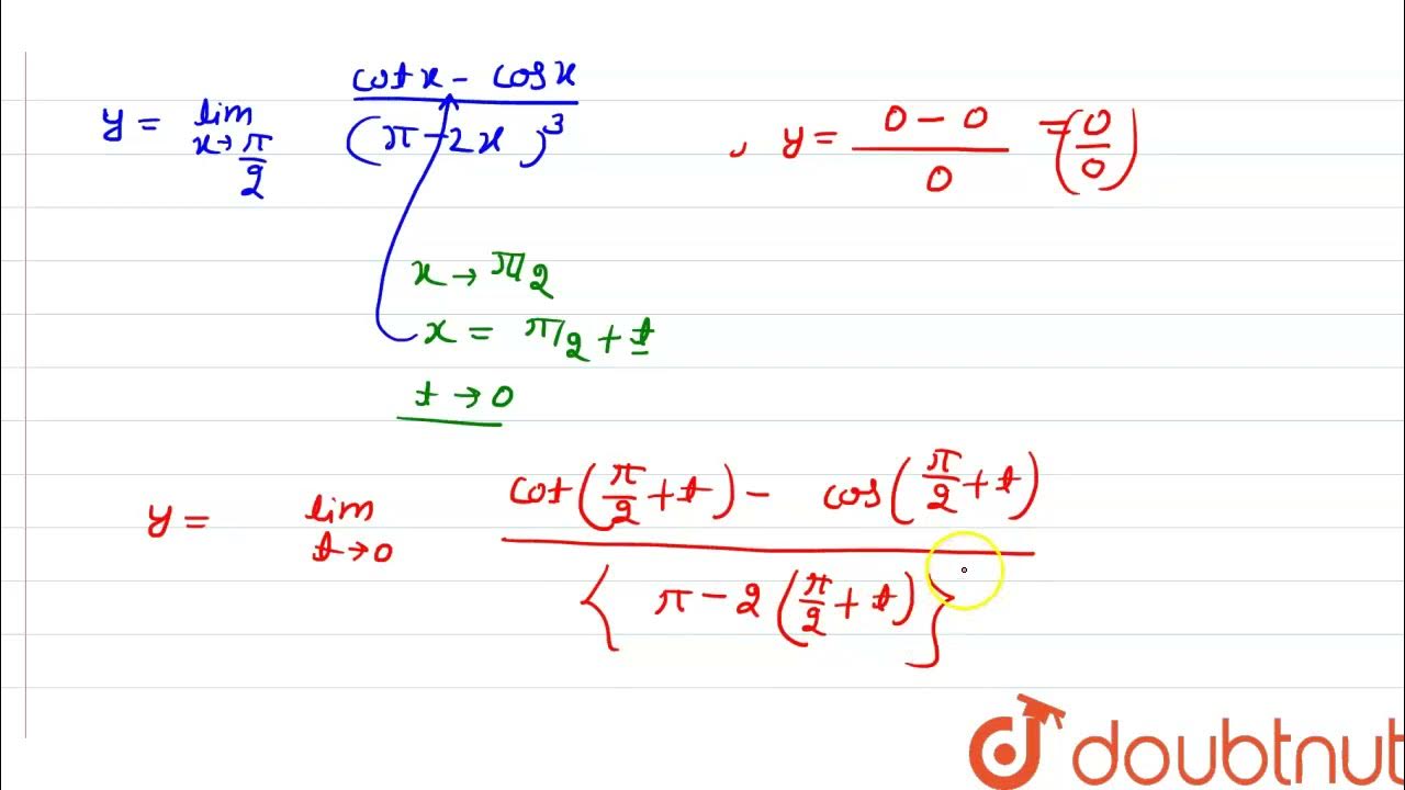 lim-x-to-pi-2-cot-x-cos-x-pi-2x-3-12