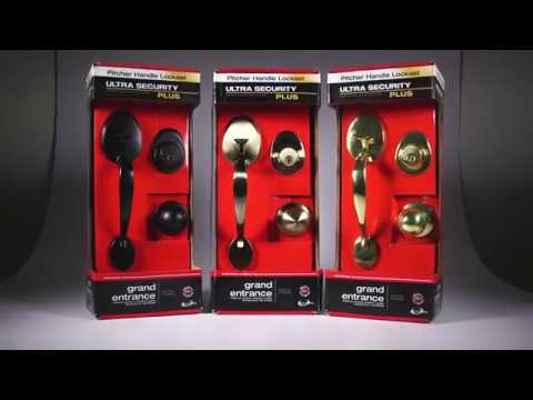 Ultra Security Pitcher Handle Lockset Door Handles - YouTube
