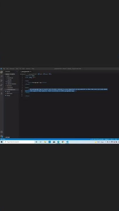 HTML Paragraph Tag | Learn Coding - YouTube