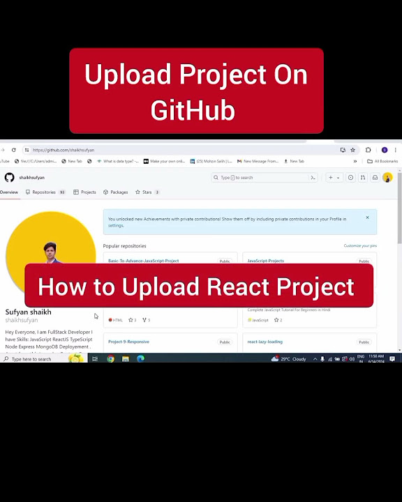 How To Upload Project On GitHub #shorts - YouTube