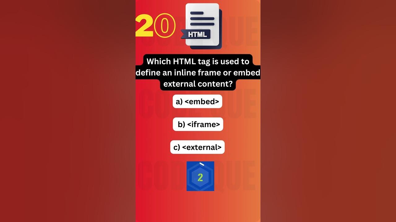"HTML Quiz Challenge 20 🚀 Test Your Web Development Knowledge ...