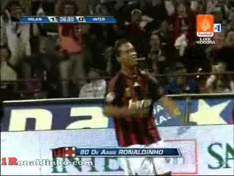 Ronaldinho Amazing Header goal vs Inter Milan - YouTube