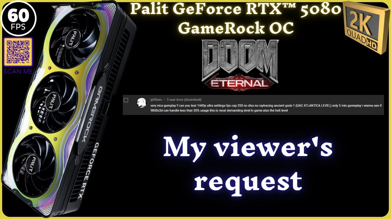 My Viewer's Request with Doom Eternal w/Palit RTX™ 5080 GameRock OC 💪 2K(60ᶠᵖˢ) ᴴᴰ #palit - YouTube
