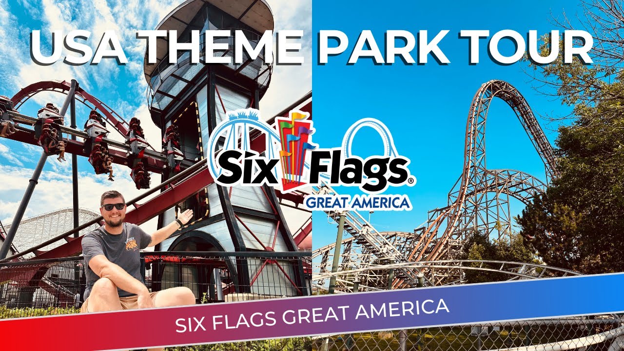 Six Flags Great America Vlog | USA Theme Park Road Trip - Summer 2024 ...