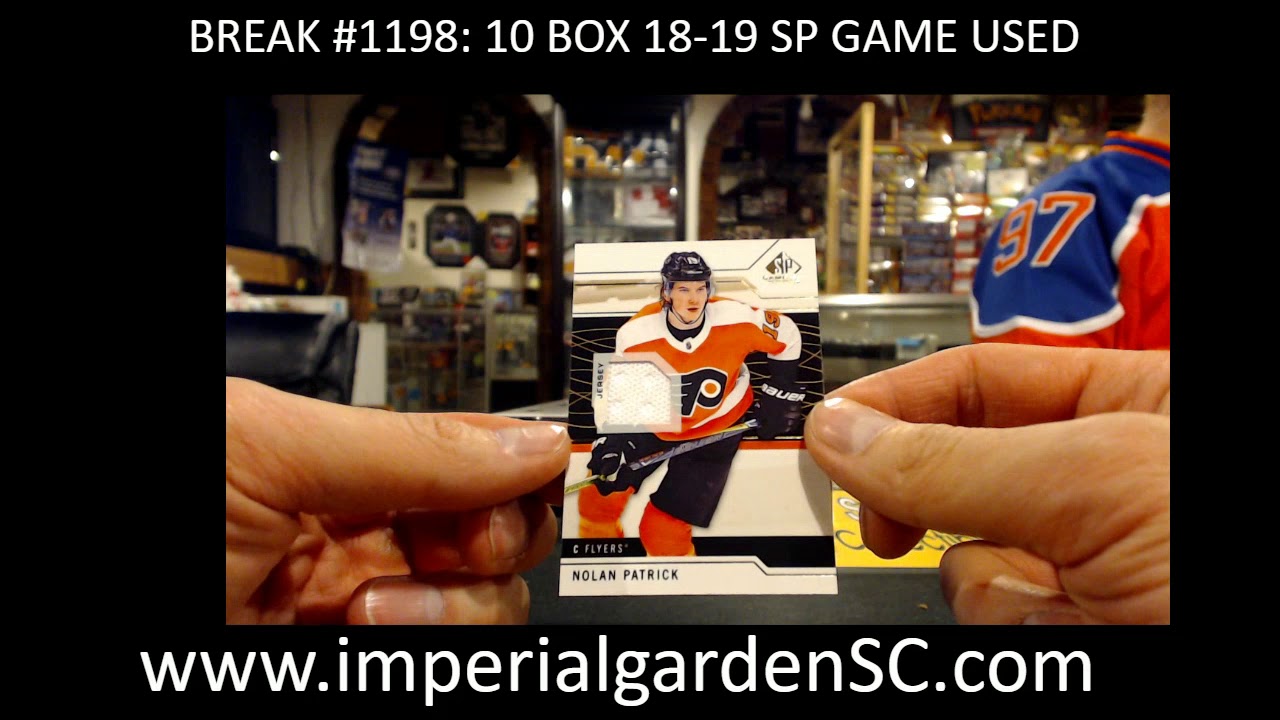 CASE BREAK #1198 : 10 BOX CASE BREAK 18-19 SP GAME USED (SPGU) NHL ...