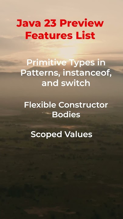 Java 23 preview - YouTube