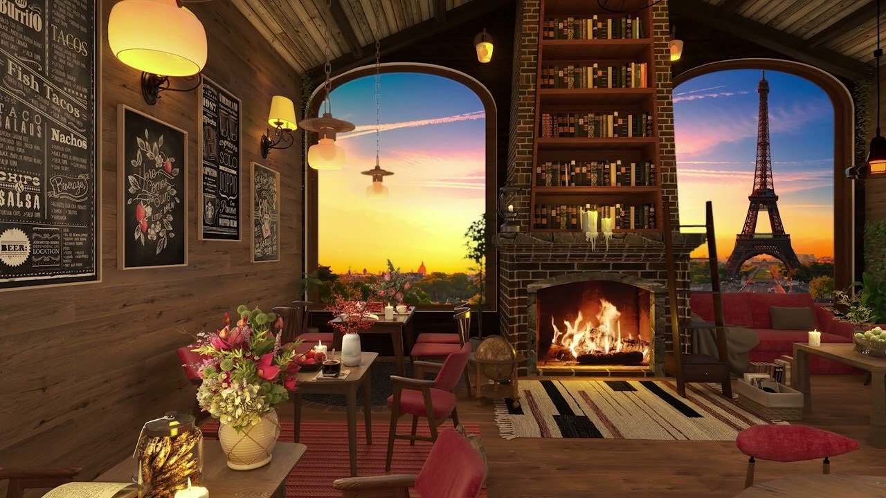 Spring Paris Cafe Ambience With For Coffee Lounge Music, Bossa Nova ...