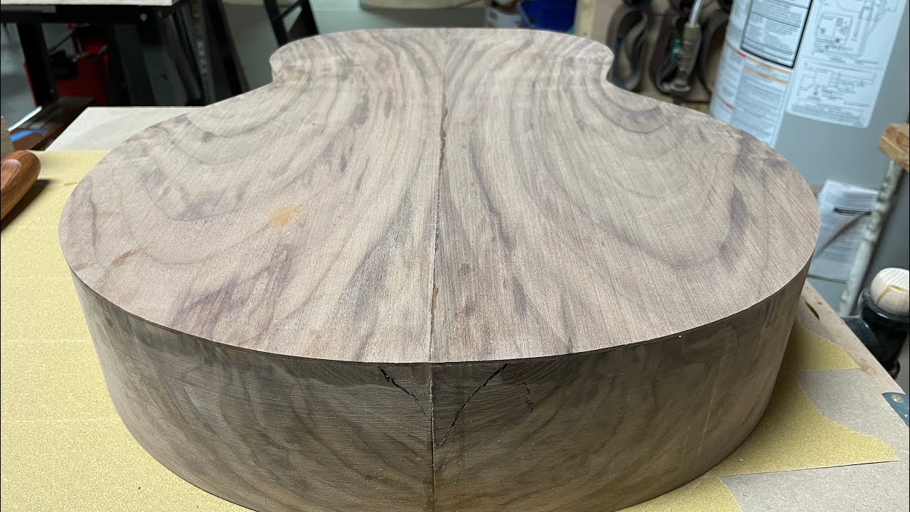 Gluing Acoustic Guitar Back - YouTube